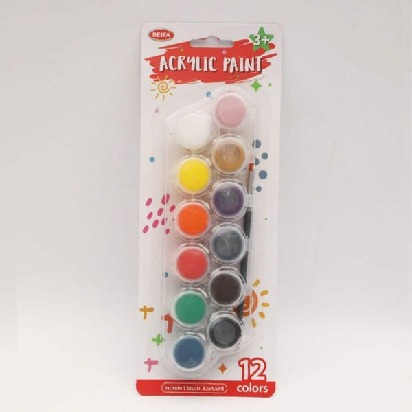 Acrylic Paint Set – 12 Bright Colours | Perfect Dealz